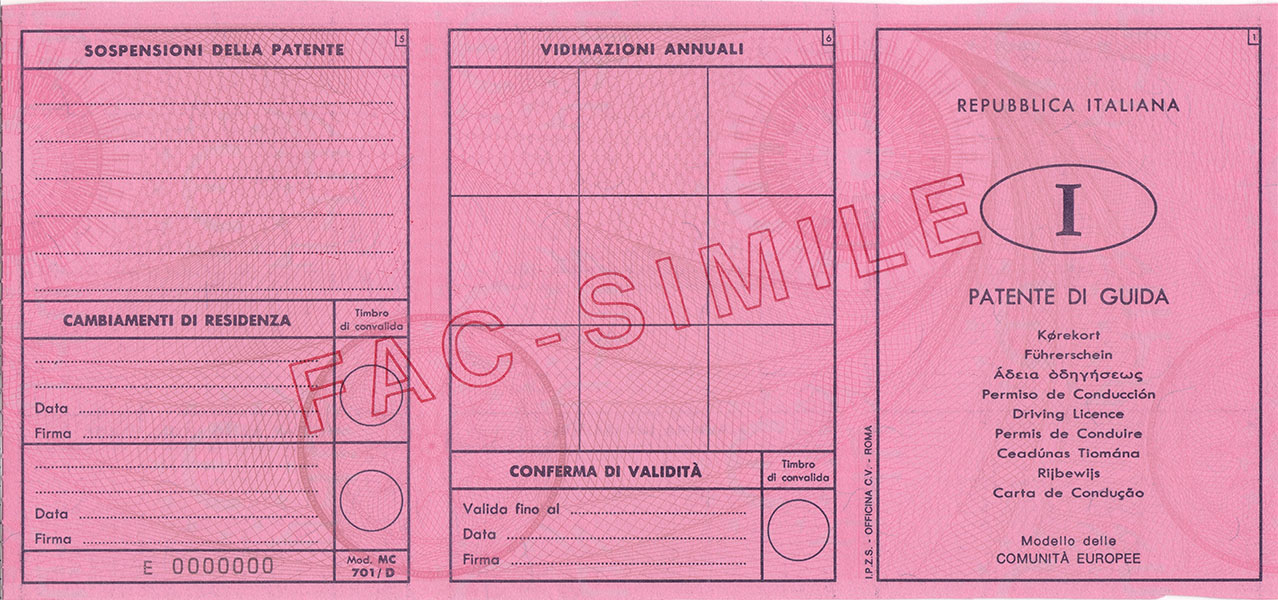 LA STORIA DELLE PATENTI DI GUIDA ITALIANE – Fraudbook